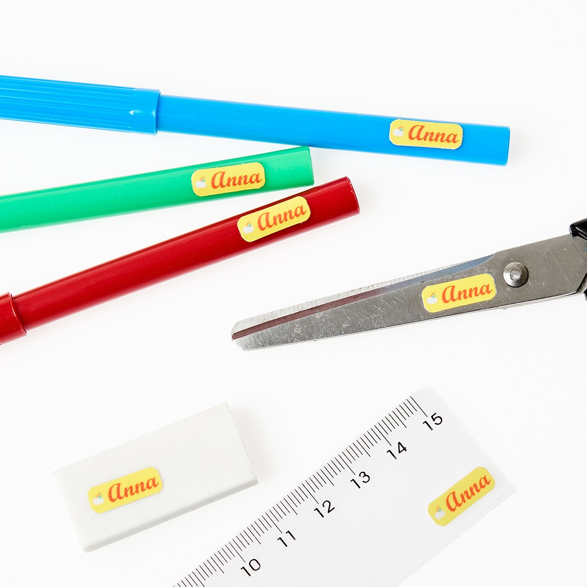 Mini stickers 16x6mm. Small and discrete mini stickers with name